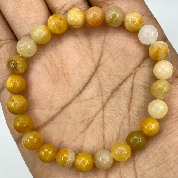 Jewelry | Yellow Jade Crystal Bracelet 8mm | Poshmark
